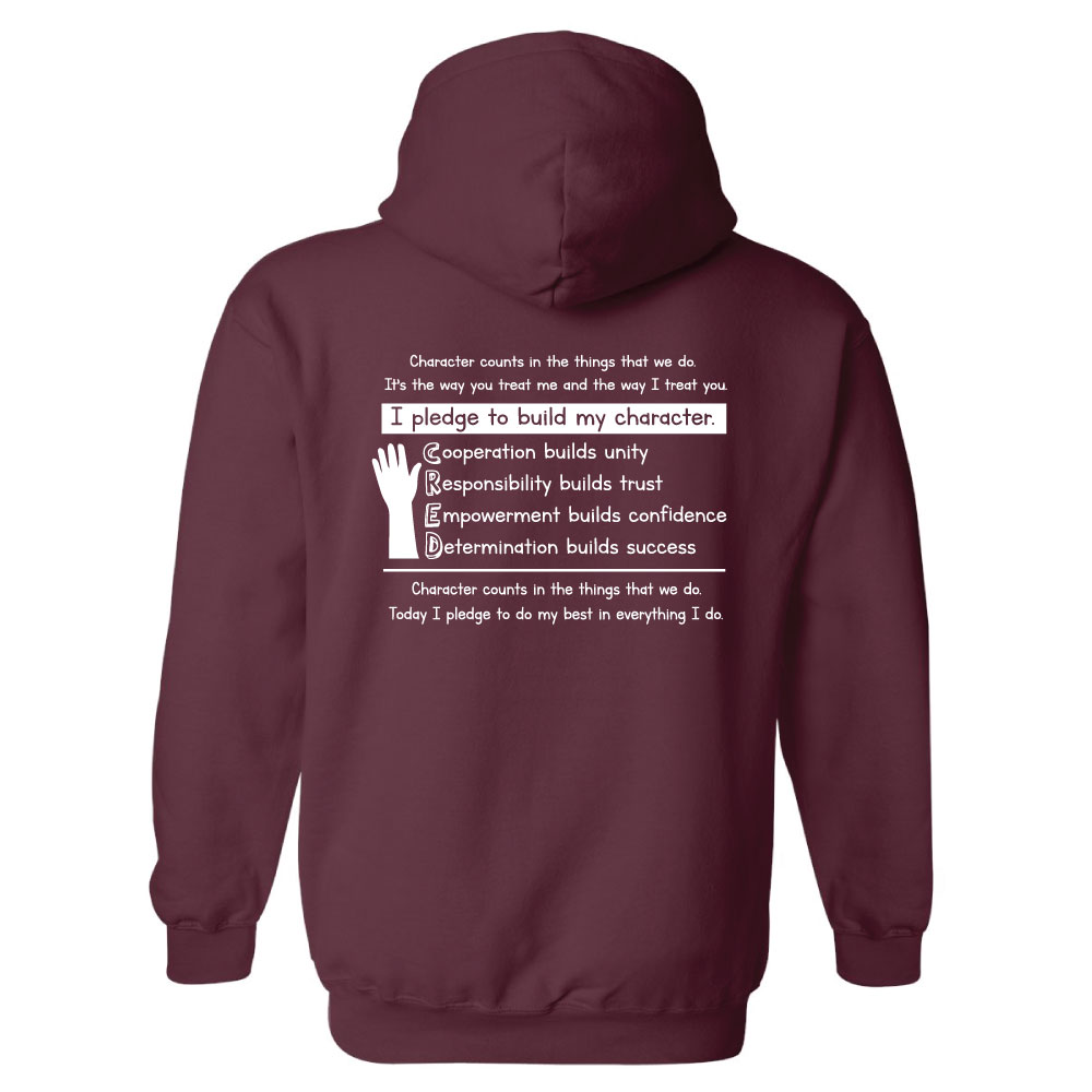 PS/MS 206 Pullover Hoodie – Maroon | VarsityCentralNJ.com